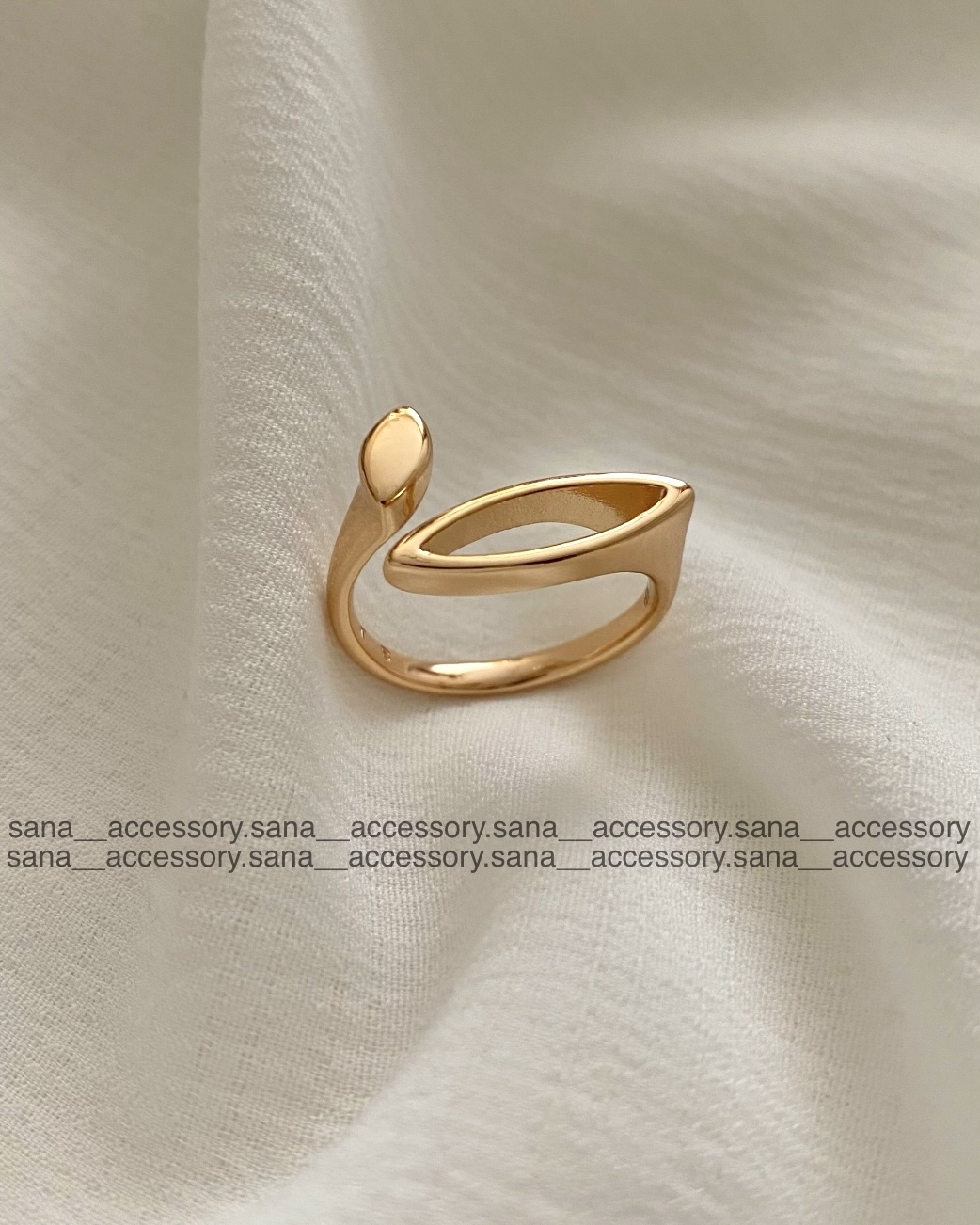 سانا اکسسوری | انگشتر مینیمال آینه ای ژوپینگ
